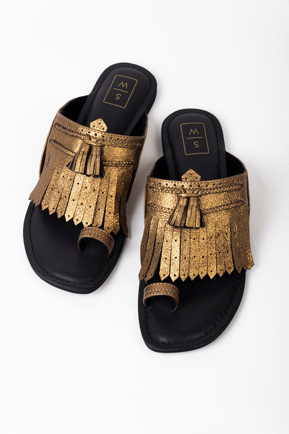 Lady Suzy Antique Gold Shimmer Sandals